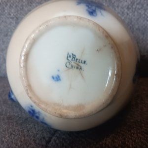 Wheeling Pottery Co | Accents | La Belle Flow Blue Syrup Pitcher W ...